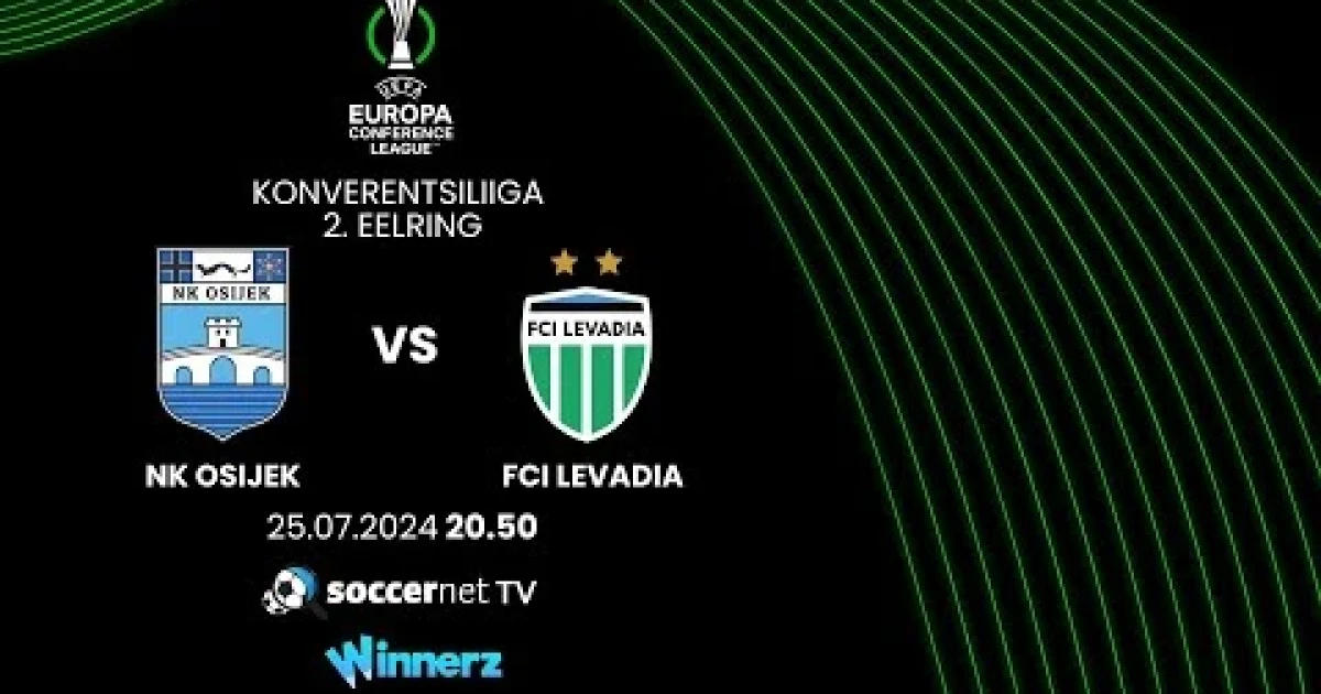 Osijek - Levadia Tallinn skrót meczu (25.07.2024)