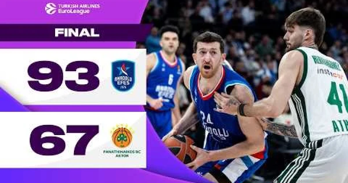 Anadolu Efes - Panathinaikos skrót meczu (13.12.2024)