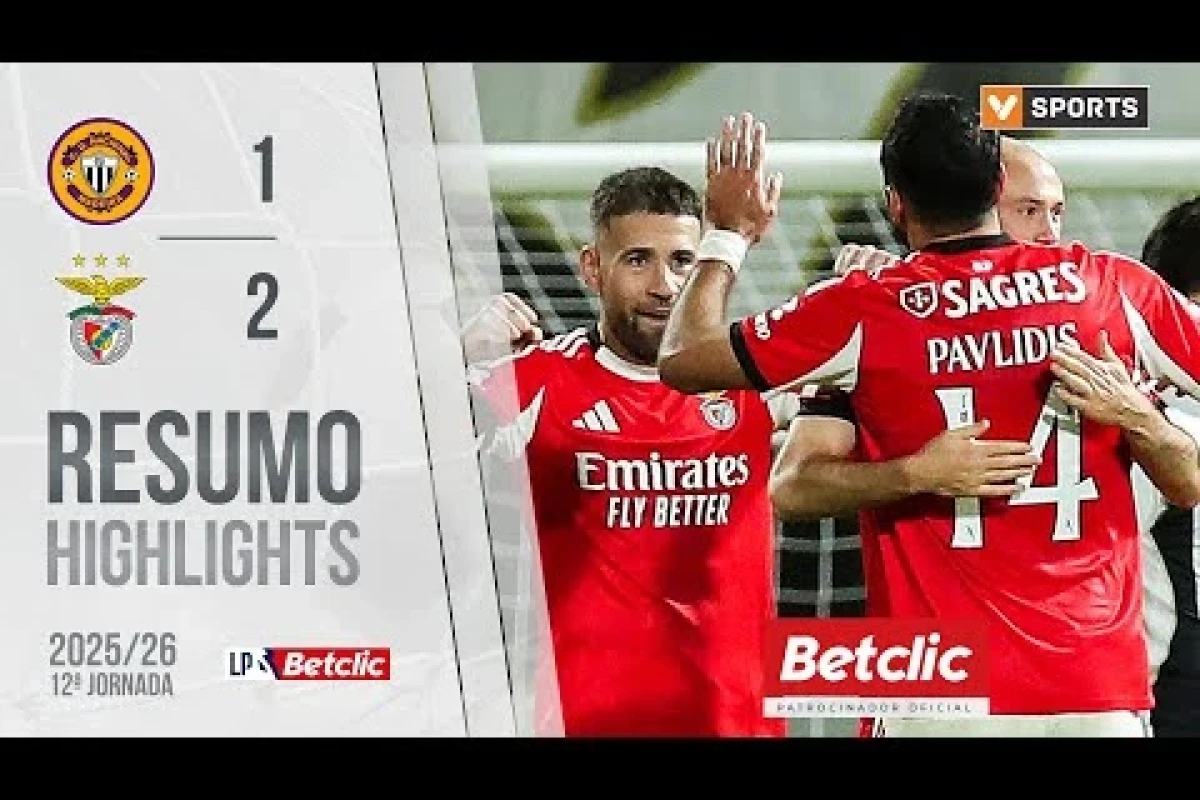 CD Nacional - Benfica skrót meczu (29.11.2025)